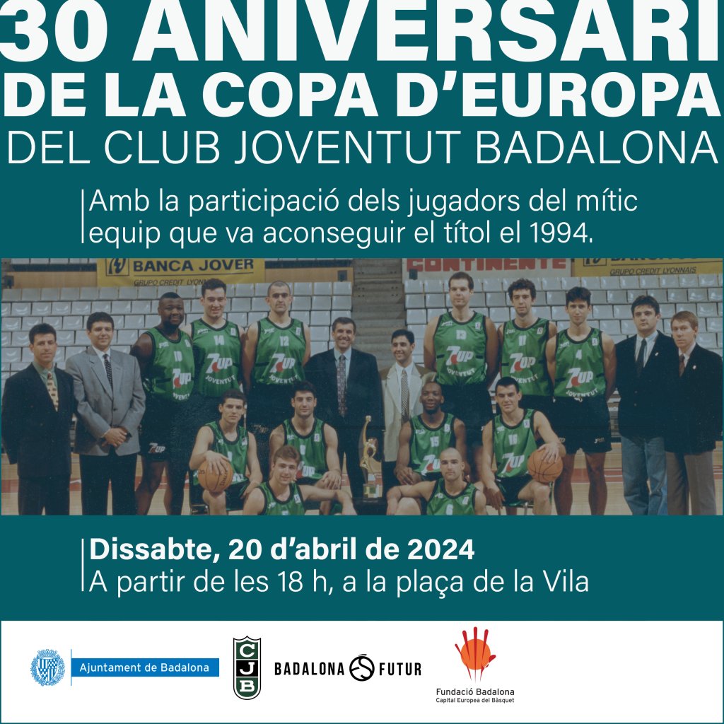 Acte per celebrar els 30 anys de la Copa d'Europa - El Tot de Badalona